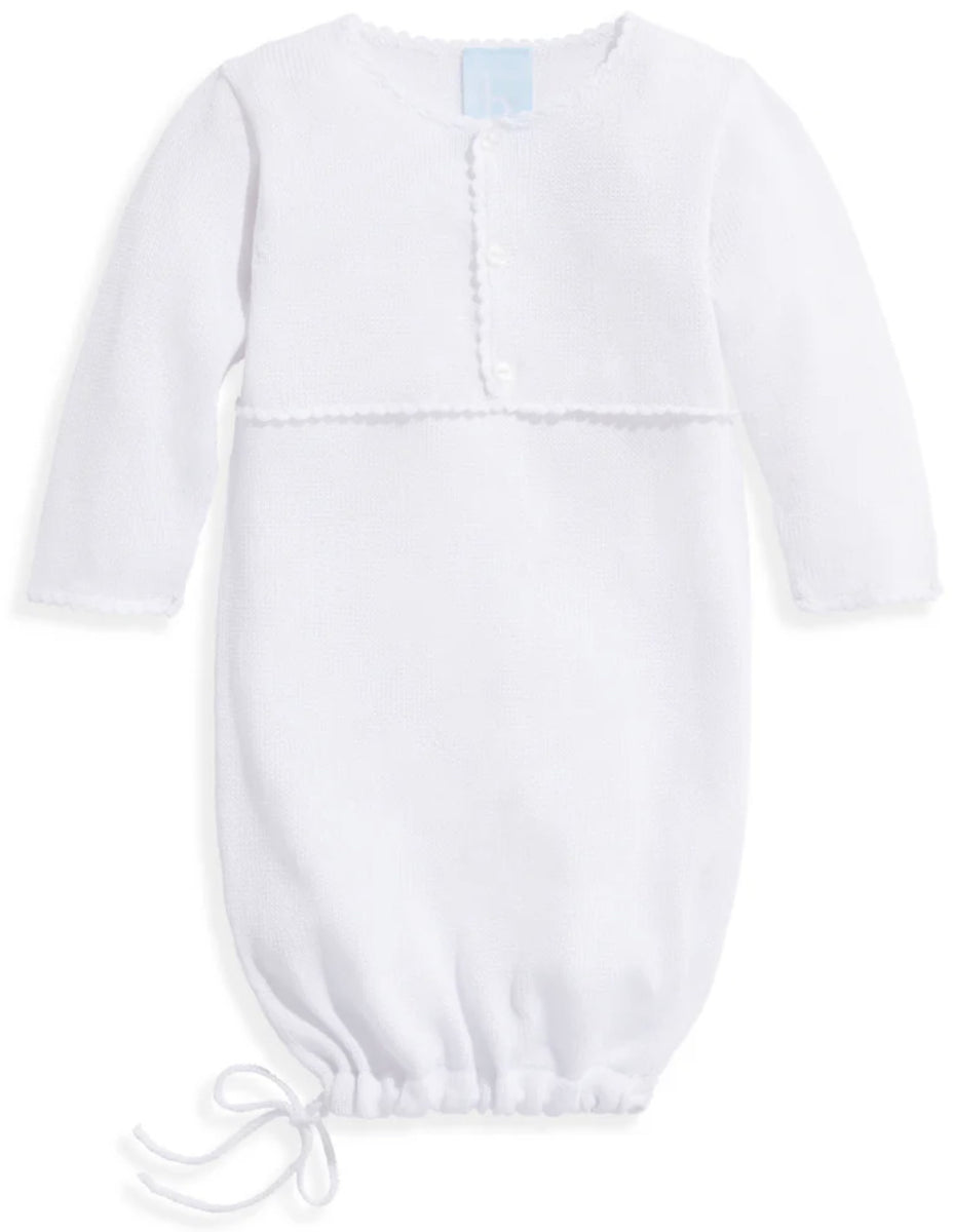 Mercerized Pima Baby Gown- White – Children's Edit