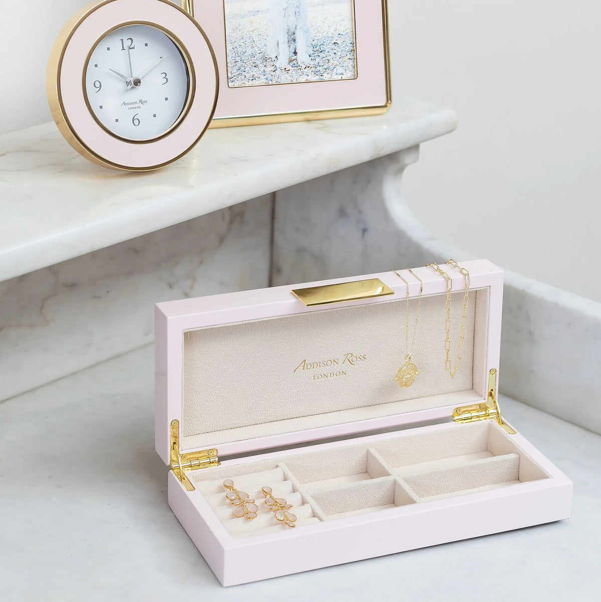 Pink Lacquer Box with Gold Accent – Children's Edit