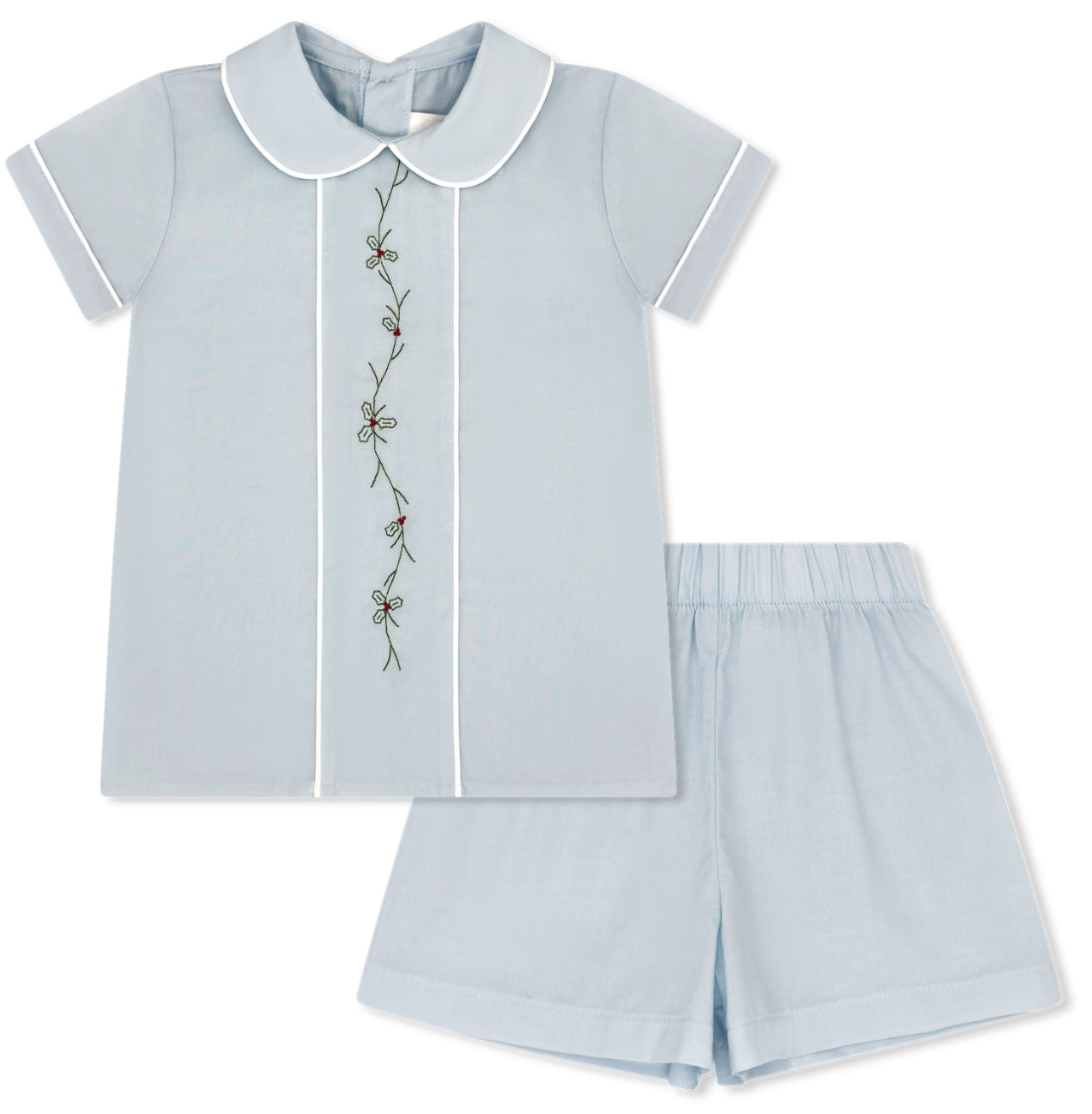 Jonathan Short Set - Blue w/ Holly – Children's Edit