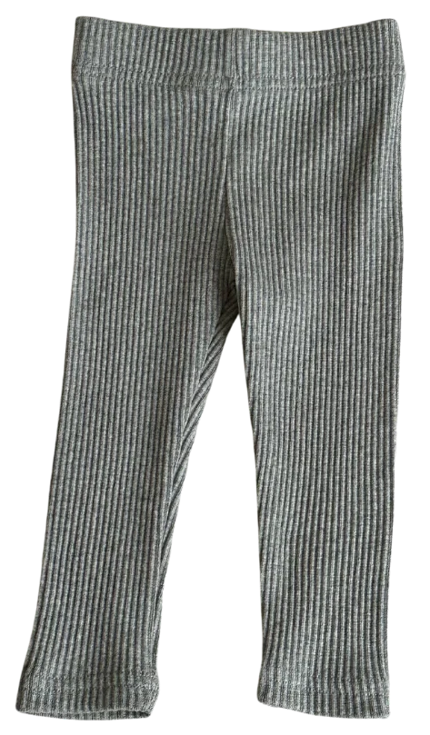 Grey Ribbed Leggings – Children's Edit
