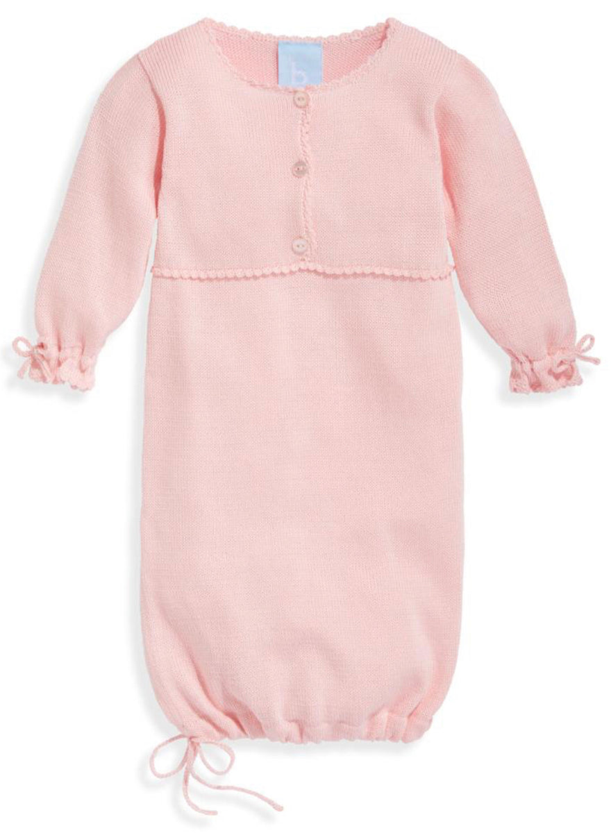 Mercerized Pima Baby Gown- Pink – Children's Edit