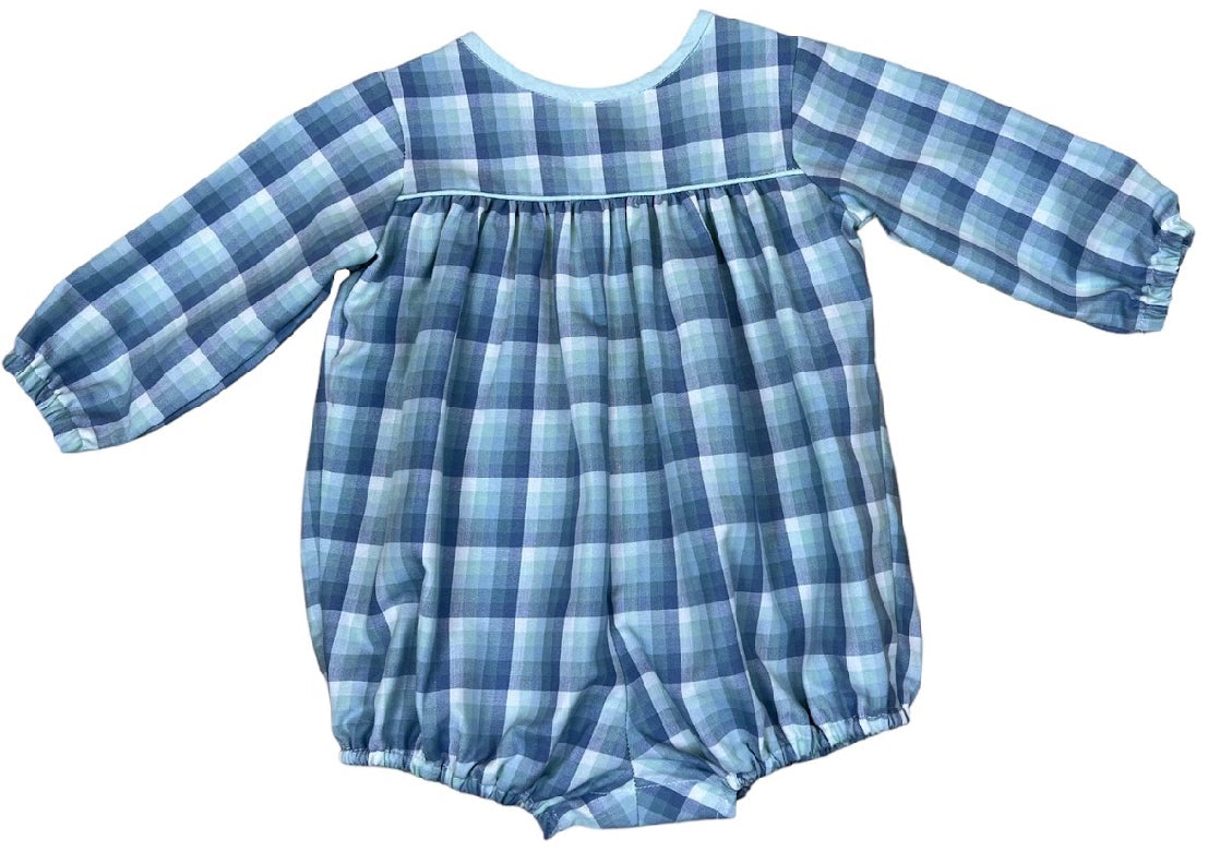 Andrew Bubble- Dusty Blue Plaid – Children's Edit