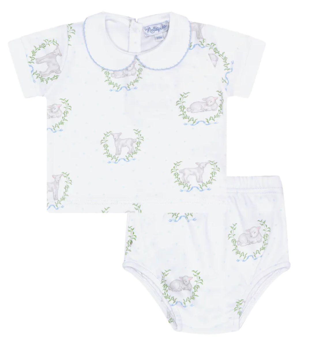 Blue Lamb Print Diaper Set – Children's Edit