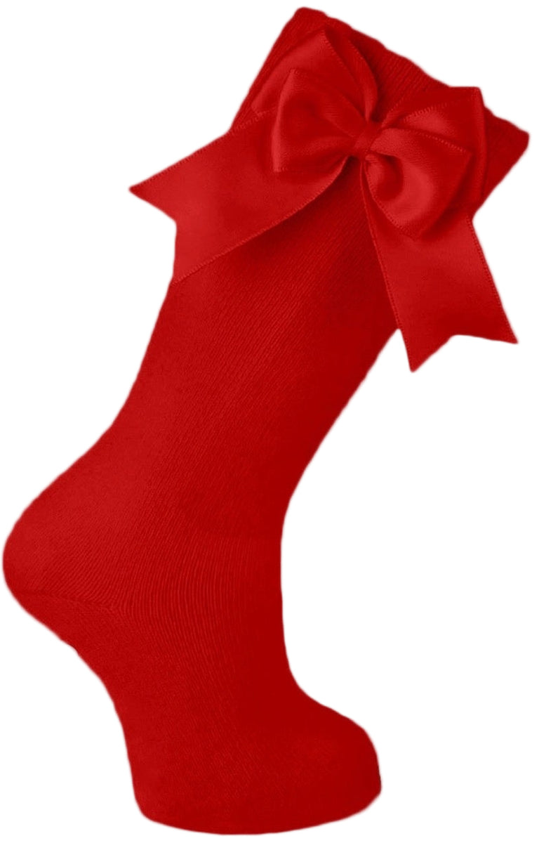 Red Double Bow Socks – Children's Edit