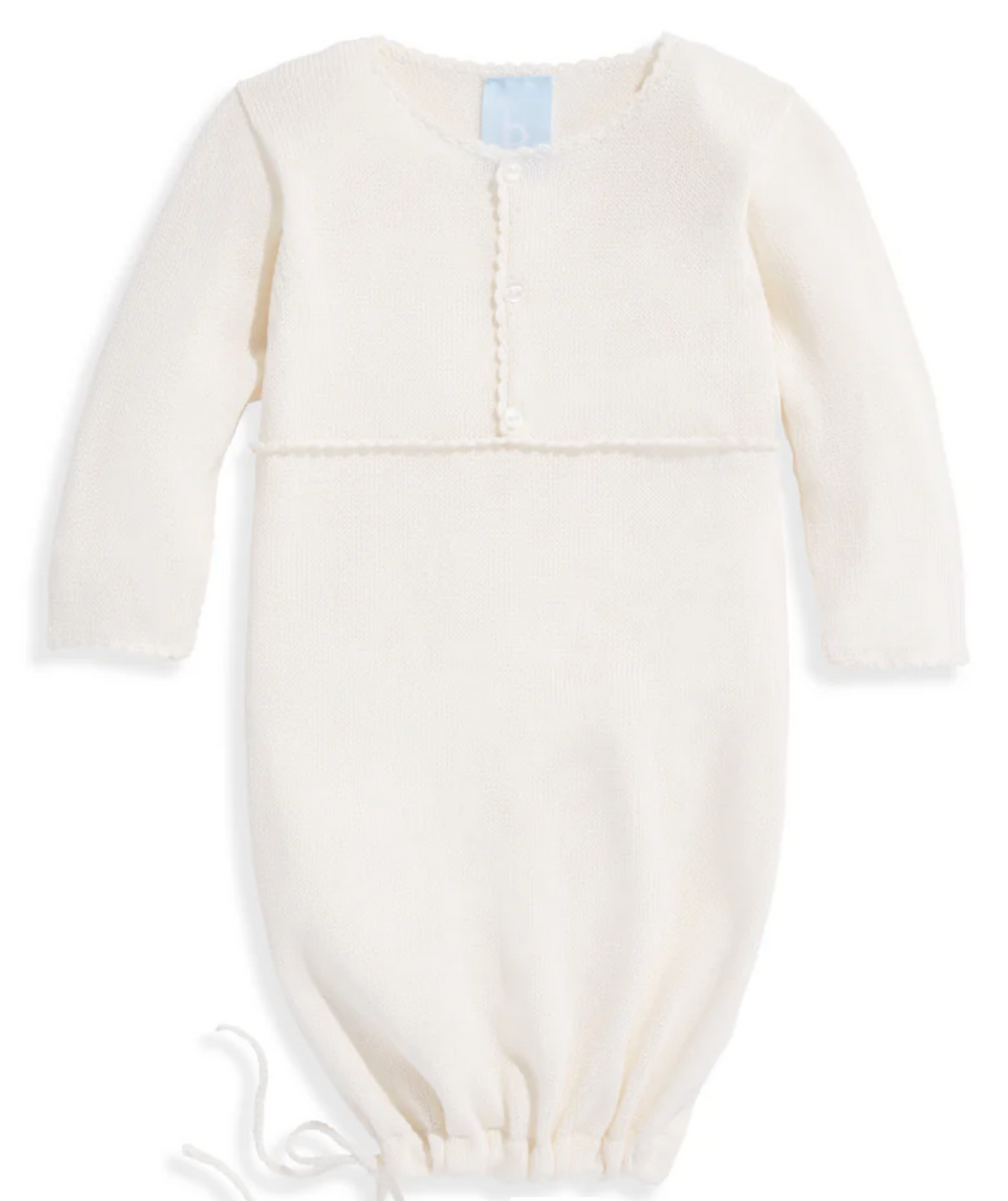 Mercerized Pima Baby Gown- Ivory – Children's Edit