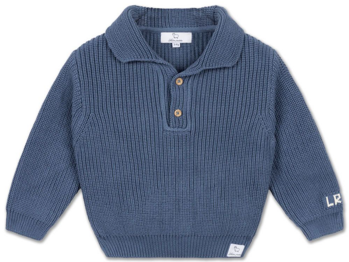 Leo Knit Polo - Blue – Children's Edit
