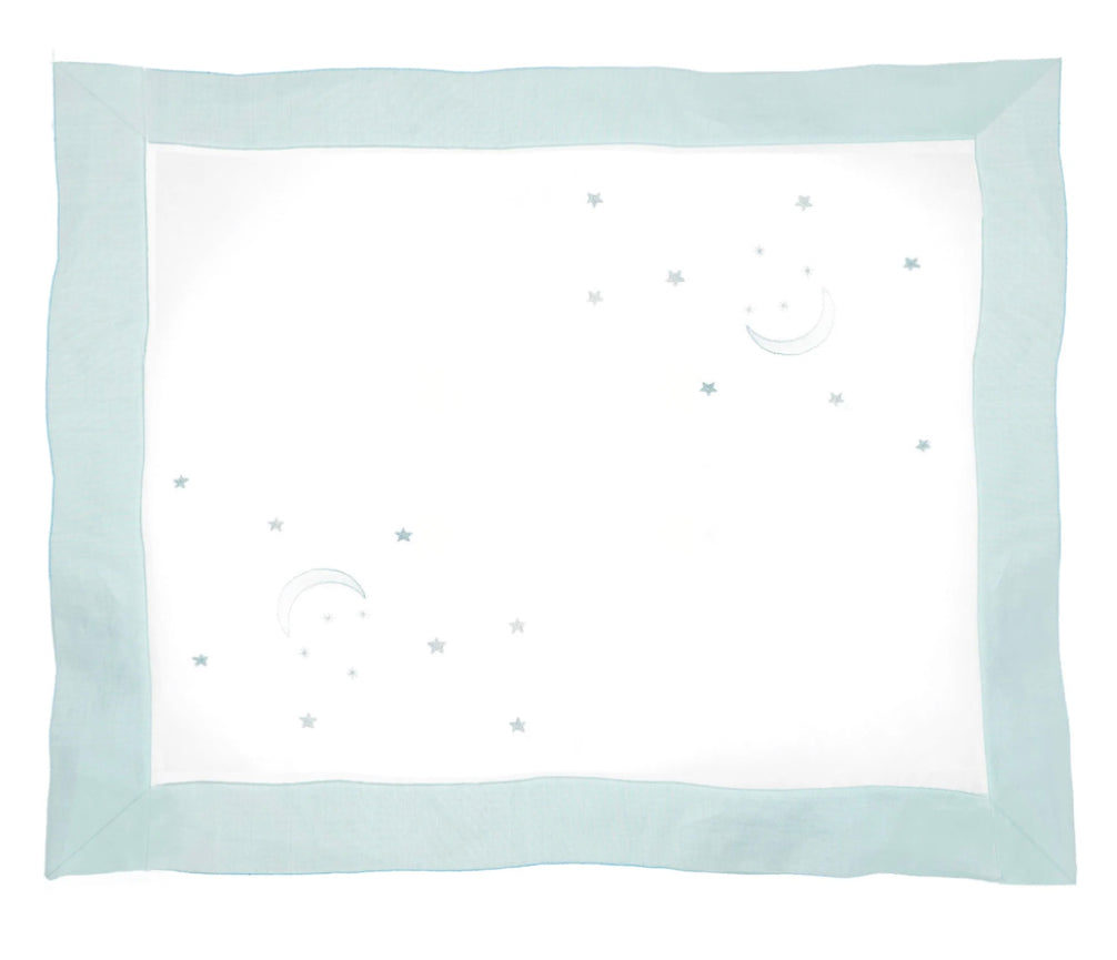 Over the Moon Sham- Blue – Children's Edit