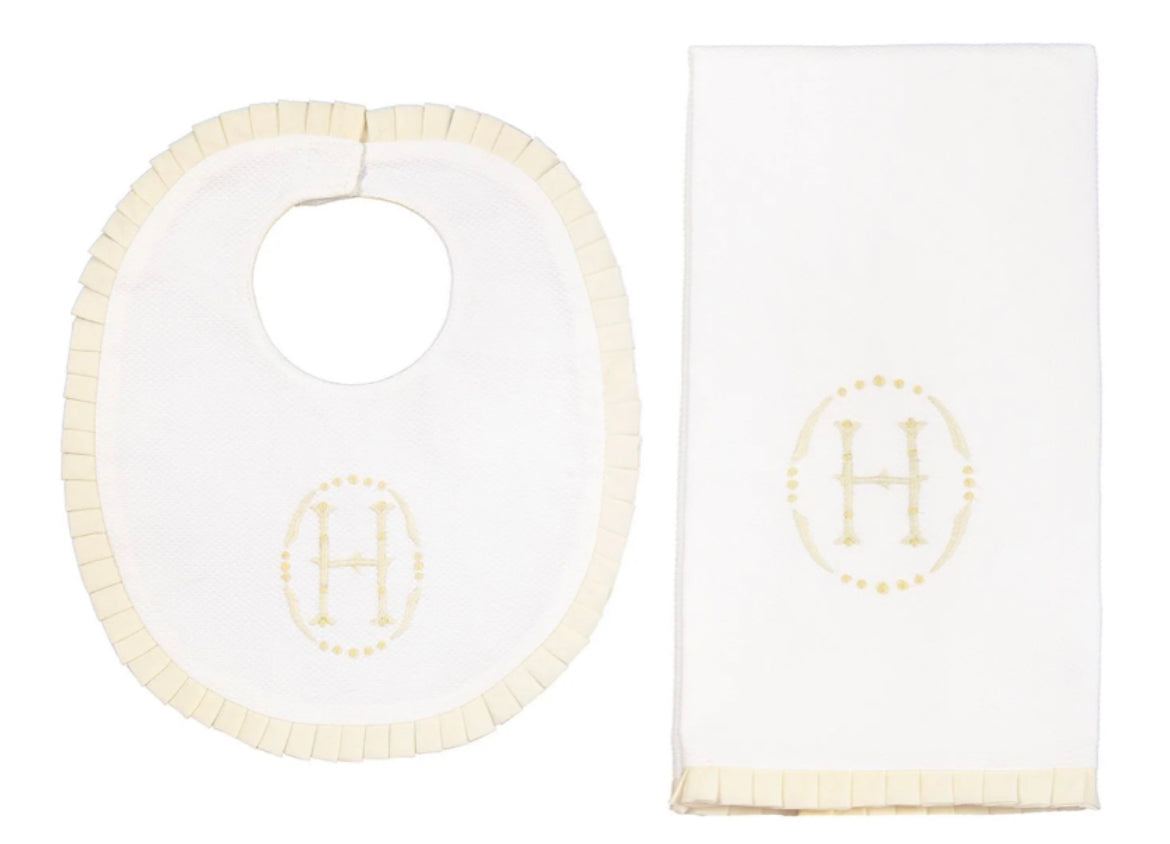 Pique Bip/Burp Set- Ecru – Children's Edit